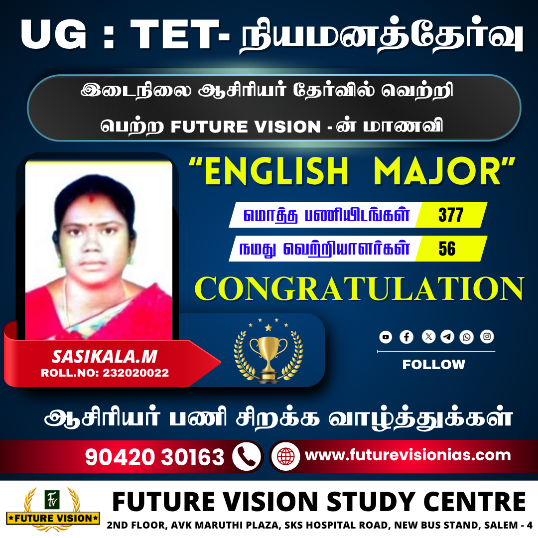 Future Vision Study Centre | NEET, TNPSC, TRB Coaching in Salem