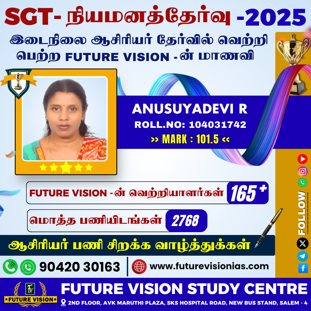 Future Vision Study Centre | NEET, TNPSC, TRB Coaching in Salem