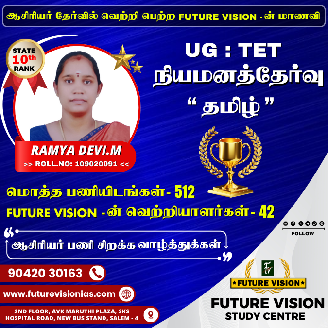 Future Vision Study Centre | NEET, TNPSC, TRB Coaching in Salem
